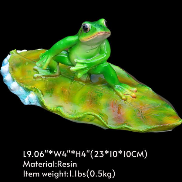 Floating Resin Frog Statues Outdoor Garden Pond Decor