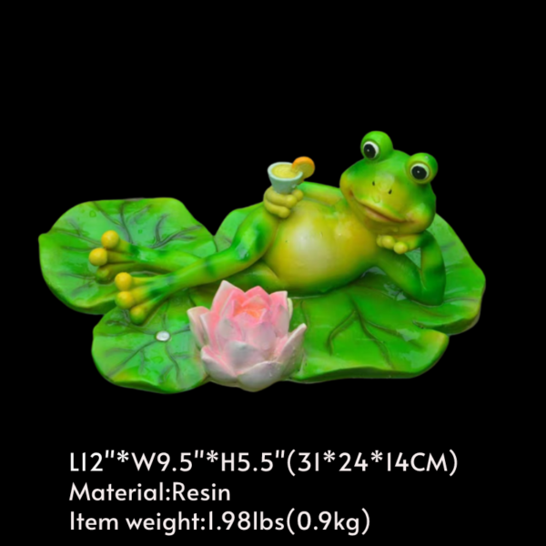 Floating Resin Frog Statues Outdoor Garden Pond Decor