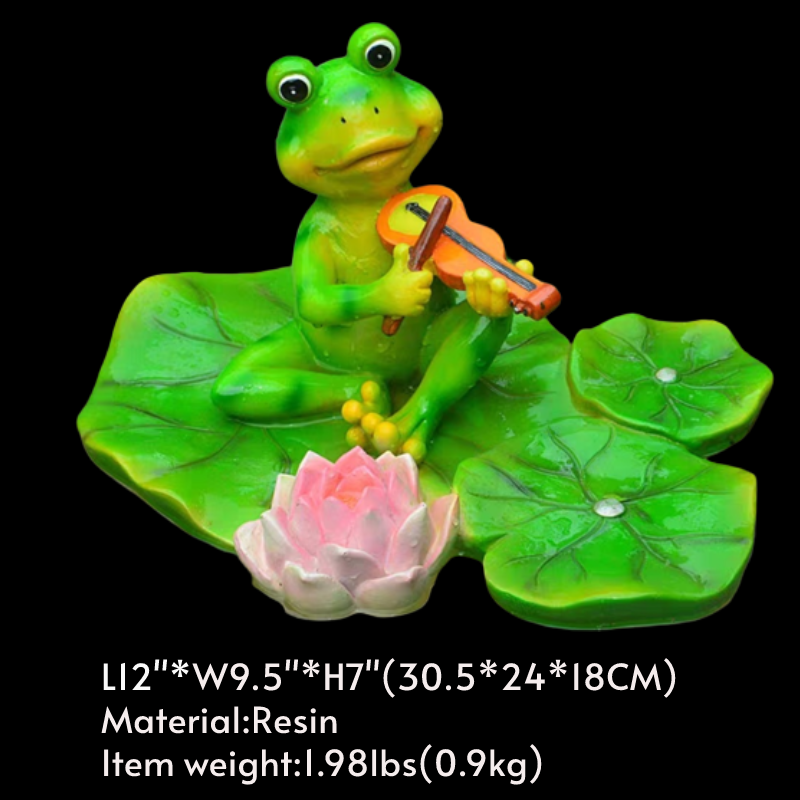 Floating Resin Frog Statues Outdoor Garden Pond Decor