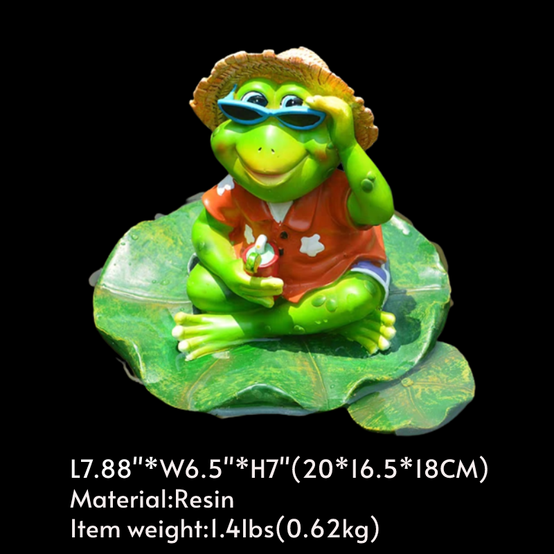 Floating Resin Frog Statues Outdoor Garden Pond Decor
